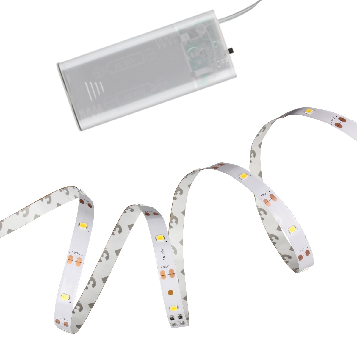 www.Led-Store.de: 1m Led Stripe Batteriebetrieb flexibel...